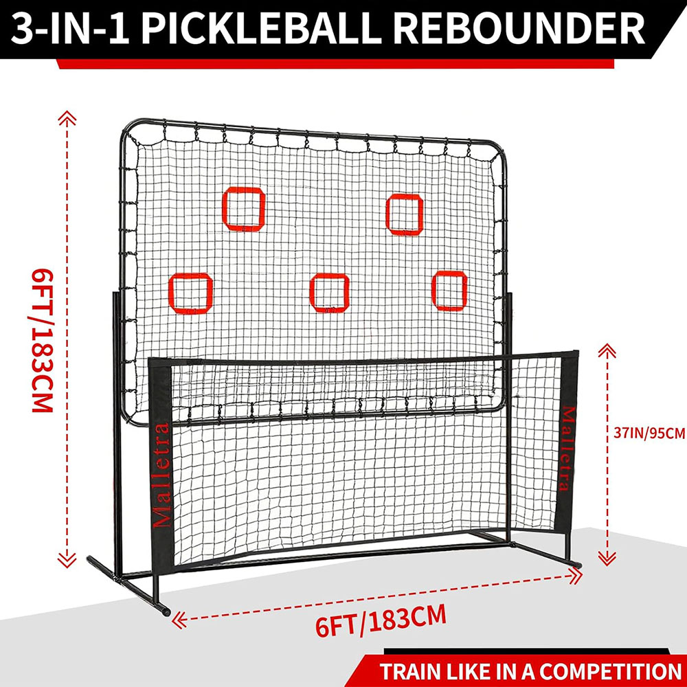 Adjustable Pickleball Rebounder Net With 5 Target Zones