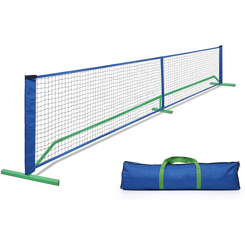 Portable Blue Pickleball Net System With Carry Bag And Frame