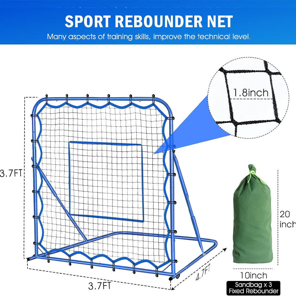 Adjustable Steel Soccer Rebounder Net With Target Zone Frame